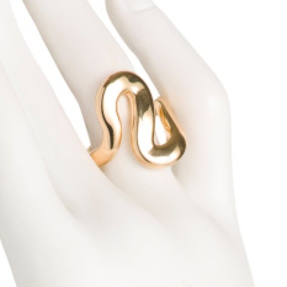 MILOR GOLD | Jewelry | New Milor Gold Made In Italy 4k Gold Wavy Curve ...